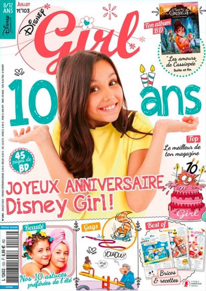 DISNEY GIRL, le magazine des filles de 8 à 14 ans, fête ses 10 ans avec ...