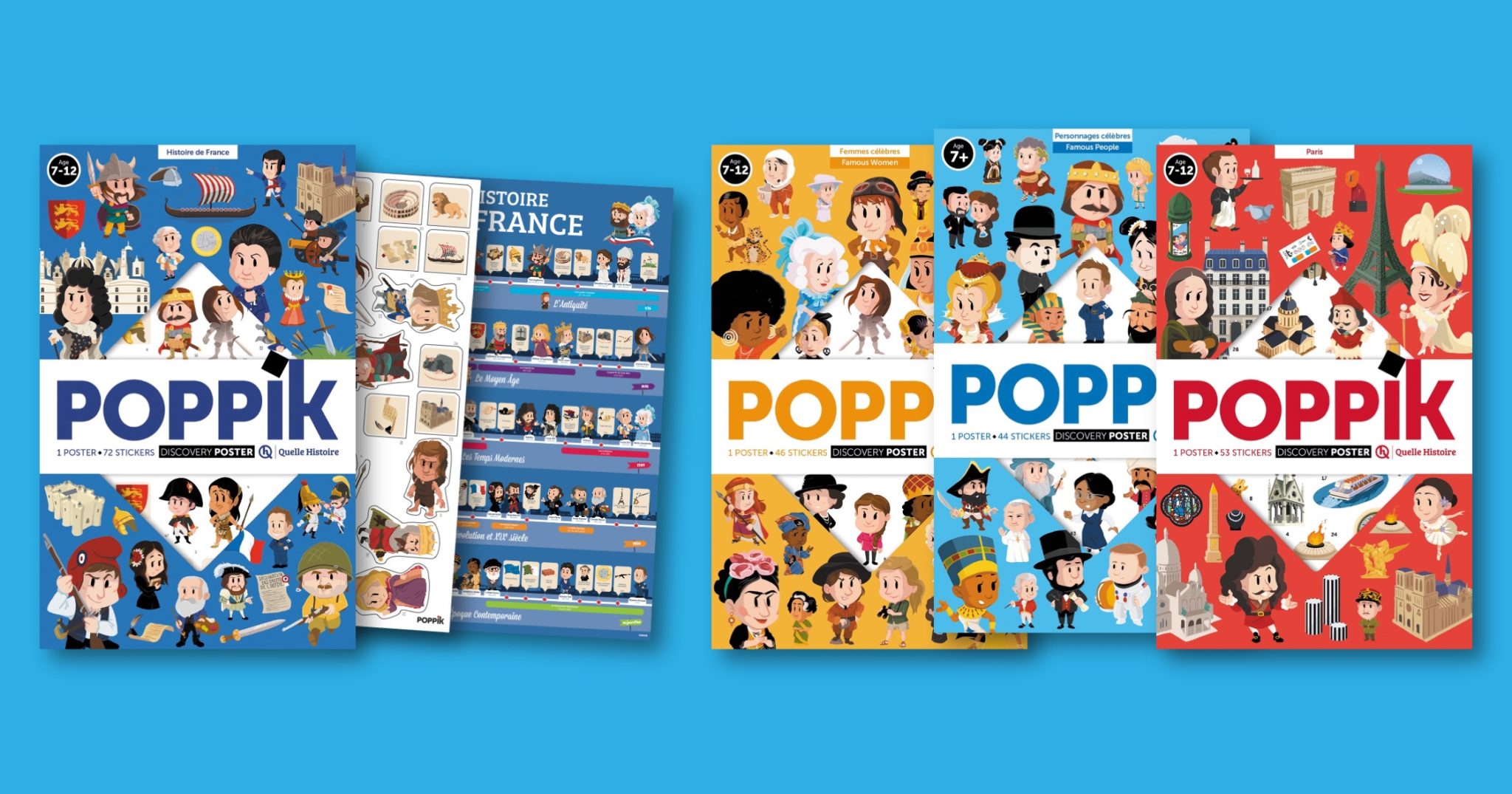 QUELLE HISTOIRE et POPPIK s’associent pour vous proposer quatre posters ...