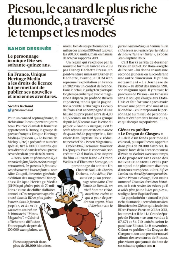 “PICSOU : comment le canard le plus riche du monde a traversé le temps ...